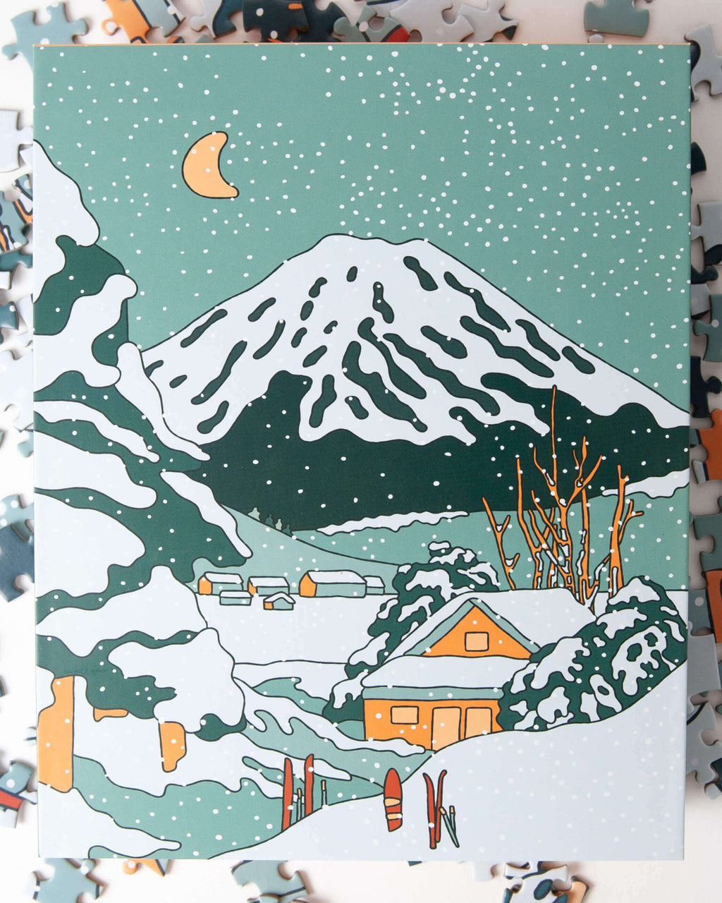 Snowboarding Puzzle by Alimo | 500-Piece Winter Art Jigsaw